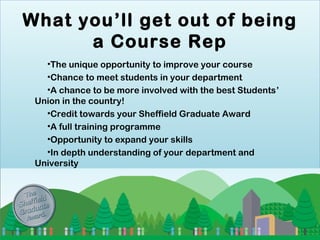 Course Reps - 1. Roles and Responsibilities | PPT