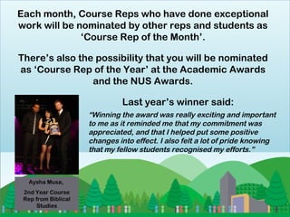 Course Reps - 1. Roles and Responsibilities | PPT