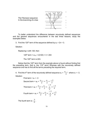 Grade 10 Math Module 1 searching for patterns, sequence and series | DOC