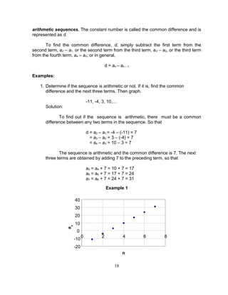 Grade 10 Math Module 1 searching for patterns, sequence and series | DOC