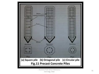 Module-1 sketch-Pile Foundation_Advanced Construction Technology | PDF