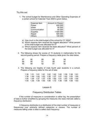 Module 1 statistics | PDF