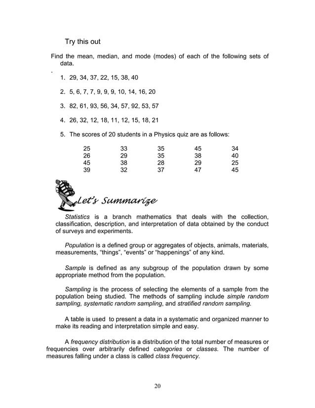 Module 1 statistics | PDF | Science