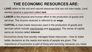 MODULE 1 - THE NATURE AND SCOPE OF ECONOMICS AS AN APPLIED SCIENCE AND ...