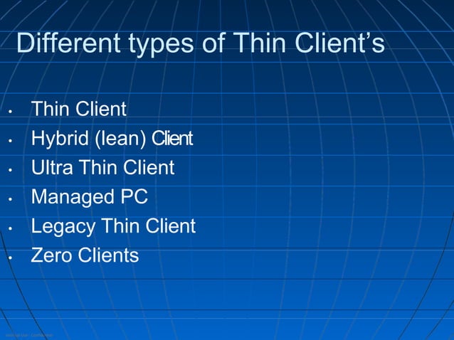 Module 1 - Thin Clients and its overview.pptx | Desktops | Computing