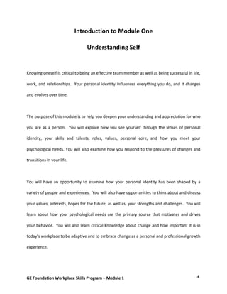 Module 1 -_understanding_self_participant_booklet_v4 | PDF
