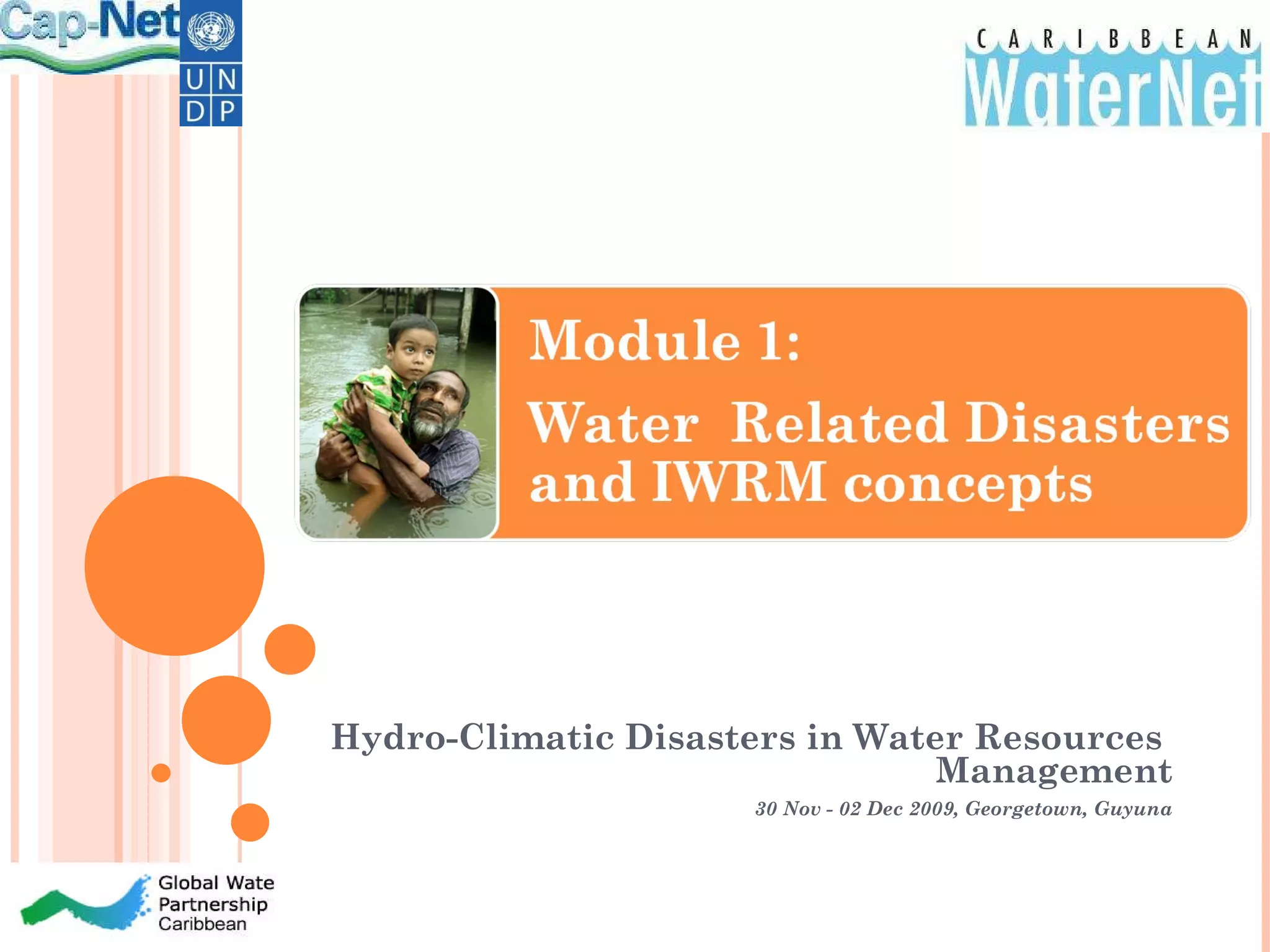 Water Related Disasters and Concepts of IWRM | PPT