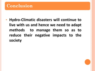 Water Related Disasters and Concepts of IWRM | PPT