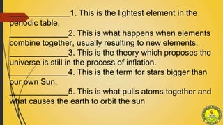 MODULE 1- WEEK 2.pptx | Chemistry | Science