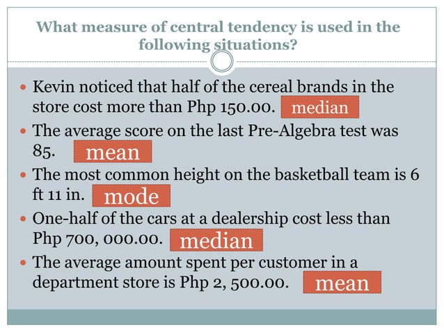 MEASURES OF CENTRAL TENDENCY AND VARIABILITY | PPTX | Educational ...