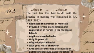 Evolution of Nursing LAw in the Philippines | PPTX
