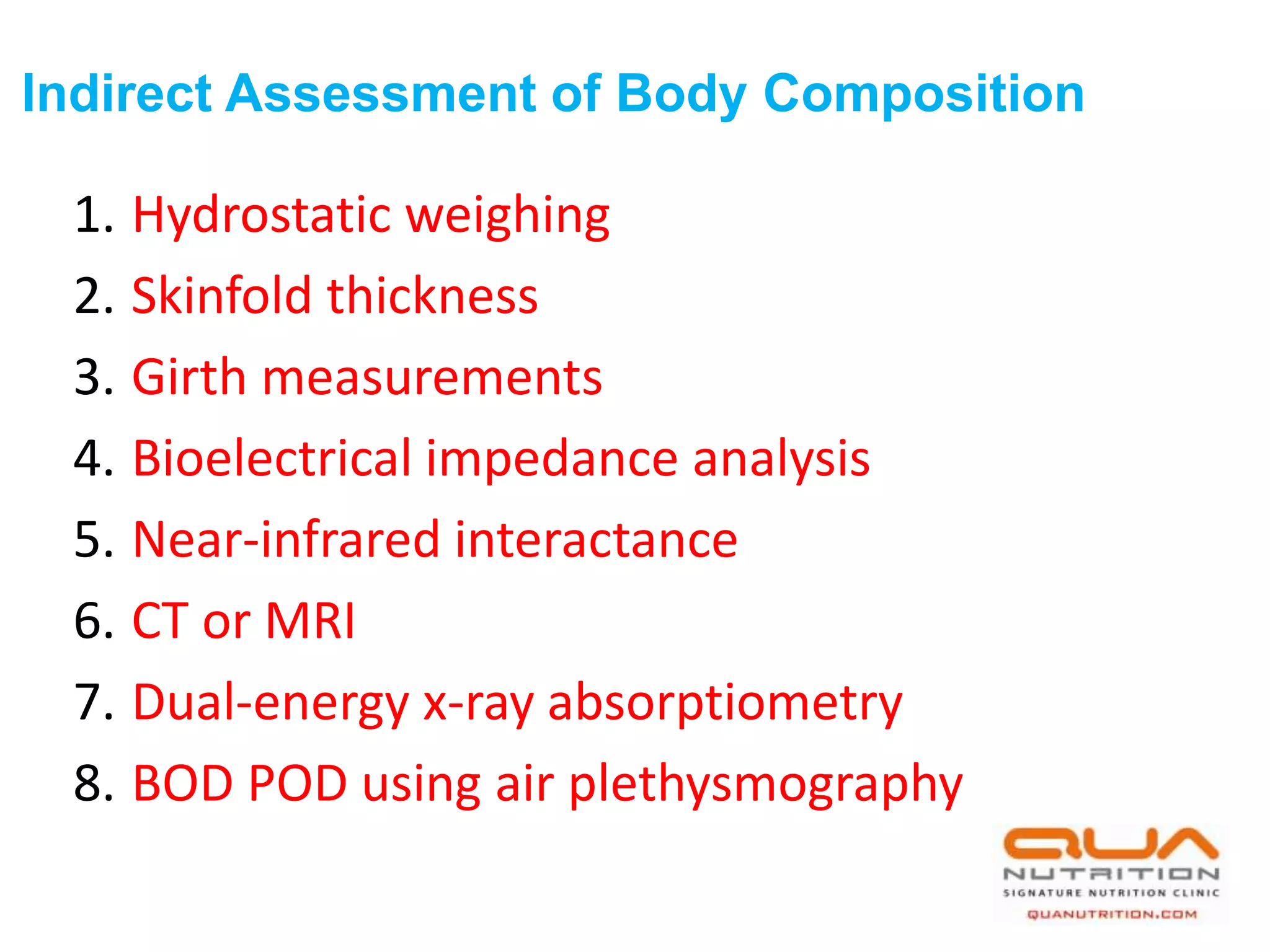 Module 10 mcc sports nutrition credit course - body composition and ...