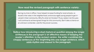 SENTENCE VARIETY | PPTX