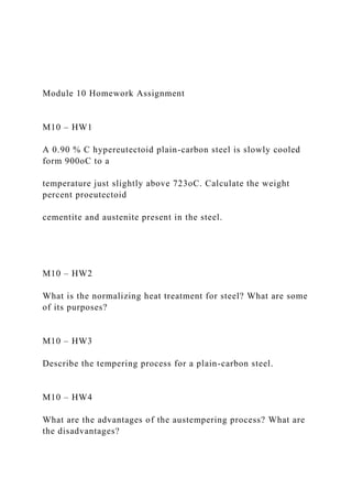 Module 10 Homework Assignment M10 – HW1 A 0.90 C h.docx
