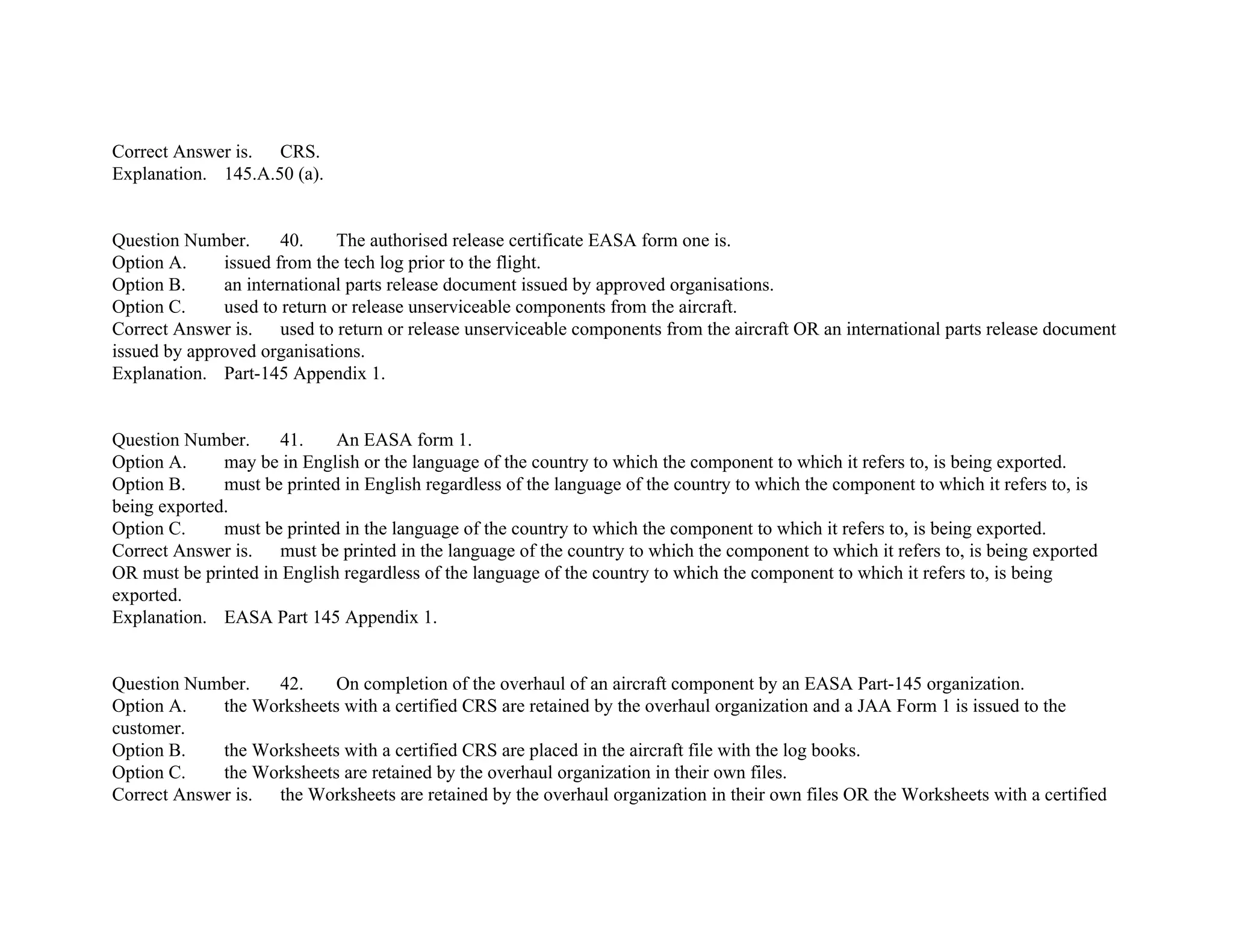 EASA Part-66 Module10 mcq's | PDF