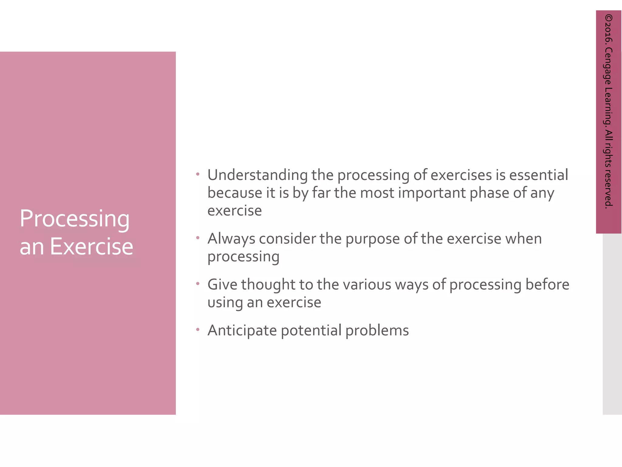 Module 11 introducing - processing - conducting exercises | PPTX ...