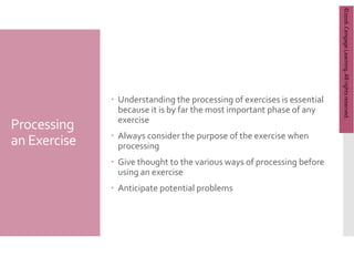 Module 11 introducing - processing - conducting exercises | PPTX ...