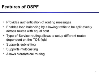 ospf routing protocol | PPT | Databases | Computer Software and Applications