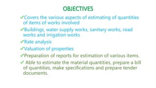 1# introduction to Quantity Surveying | PPTX