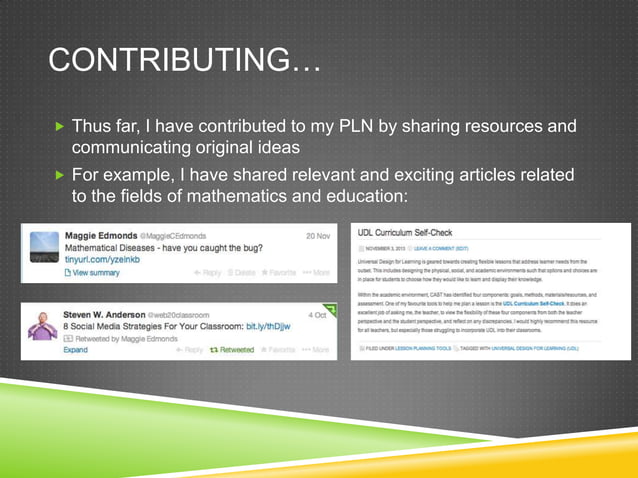 Professional Learning Network Reflection | PPT