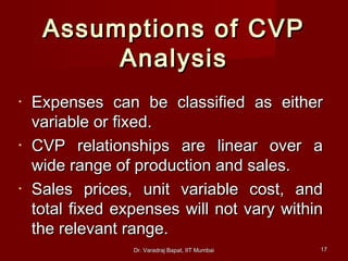 Cost volume profit analysis. | PPT