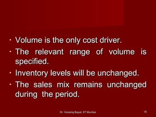 Cost volume profit analysis. | PPT