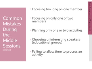 Module 12 leading the middle stage of a group | PPTX