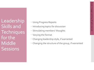 Module 12 leading the middle stage of a group | PPTX