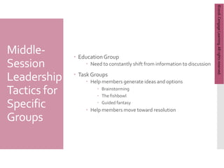 Module 12 leading the middle stage of a group | PPTX