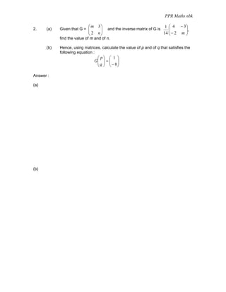 Module 12 Matrices | PDF