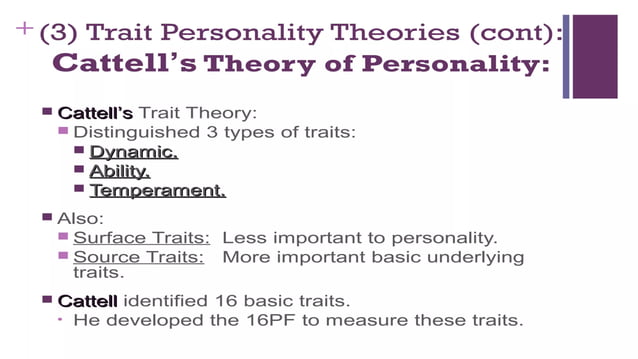 Module: Theory about personality of human | PDF