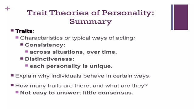 Module: Theory about personality of human | PDF