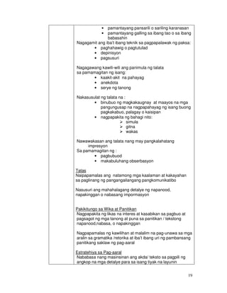 Grade 8 Filipino Module | PDF