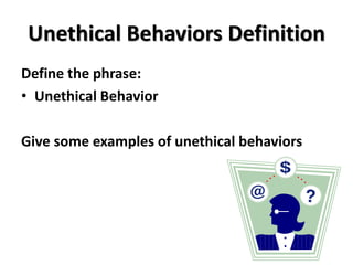 Module 12 exploring ethical behavior | PPTX