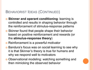Behaviorist Learning Theory | PPTX | Science