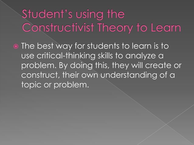 Constructivist Theory | PPT