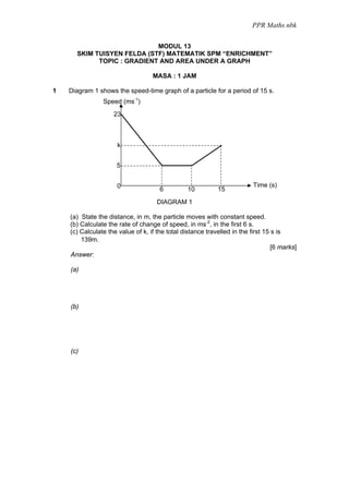 Module 13 Gradient And Area Under A Graph | PDF