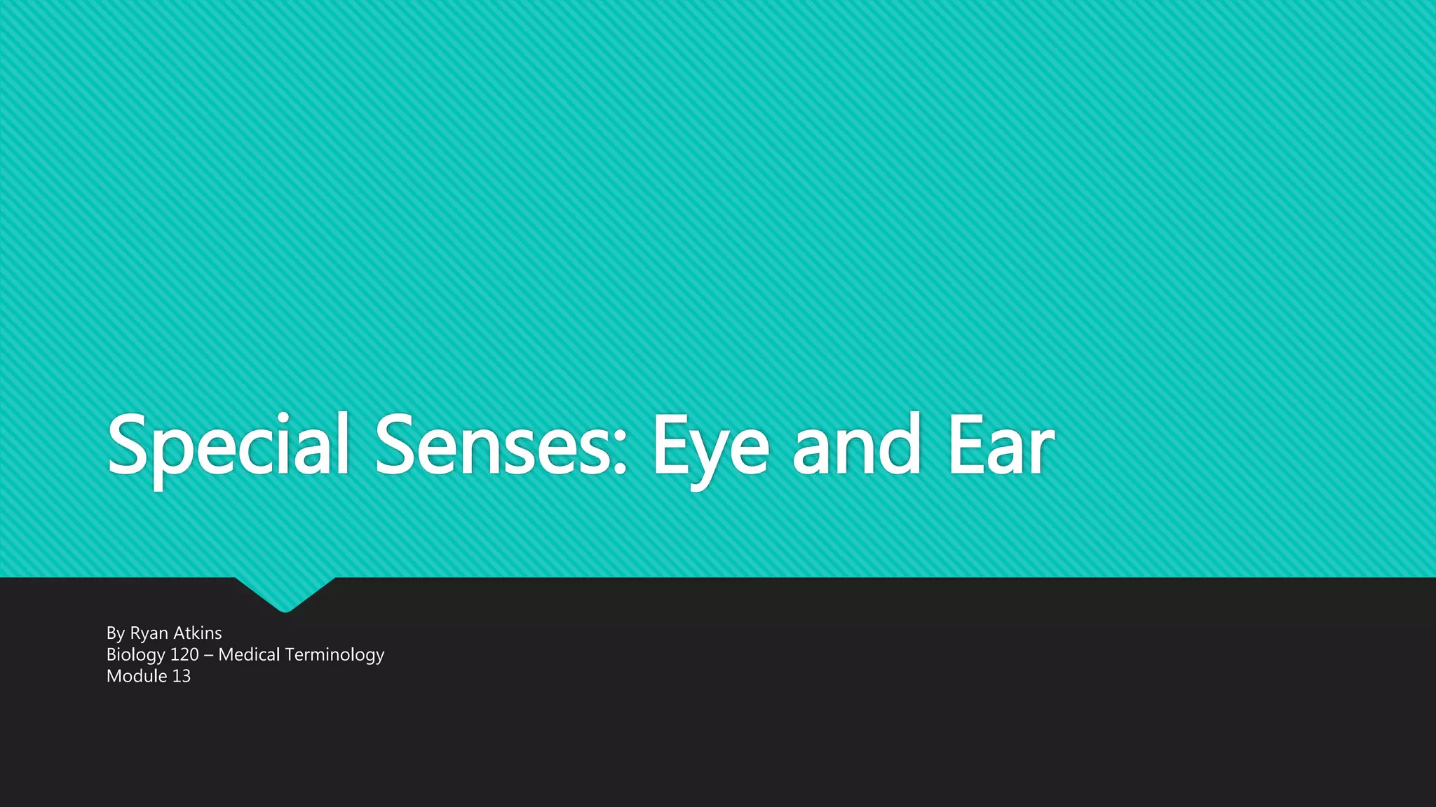 Module 13 - Special Senses: Eye and Ear | PPTX