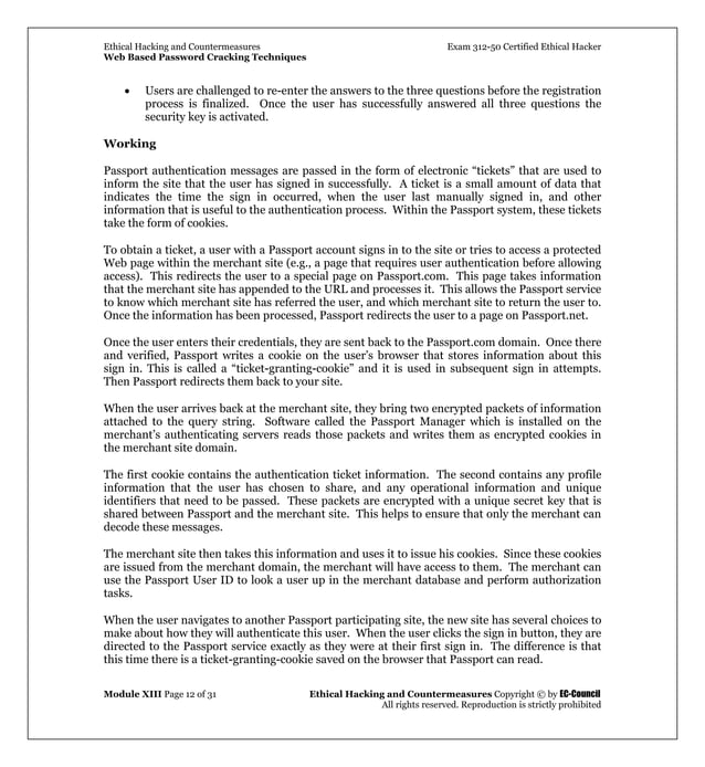 Module 13 (web based password cracking techniques) | PDF | Internet | Computing