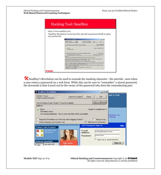 Module 13 (web based password cracking techniques) | PDF