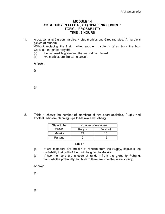 Module 14 Probability | PDF