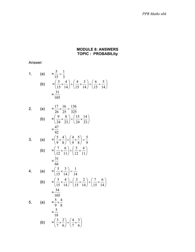 Module 14 Probability | PDF