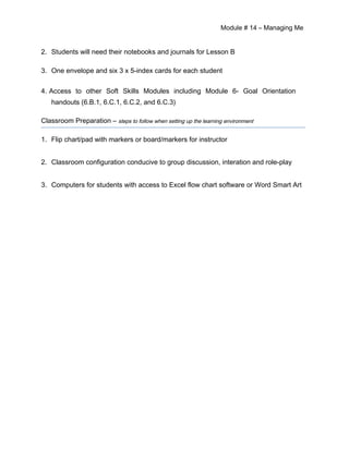 Module 14 managing me | DOC