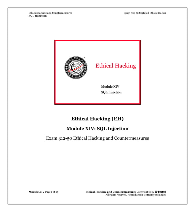 Module 14 (sql injection) | PDF