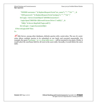 Module 14 (sql injection) | PDF