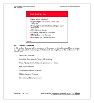 Module 14 (sql injection) | PDF