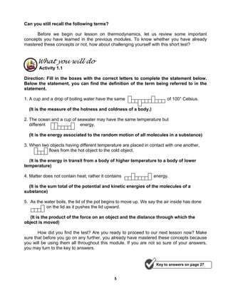 Module 14 thermodynamics | PDF