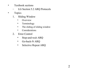 Module15: Sliding Windows Protocol and Error Control | PPT