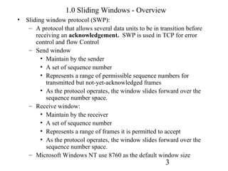 Module15: Sliding Windows Protocol and Error Control | PPT