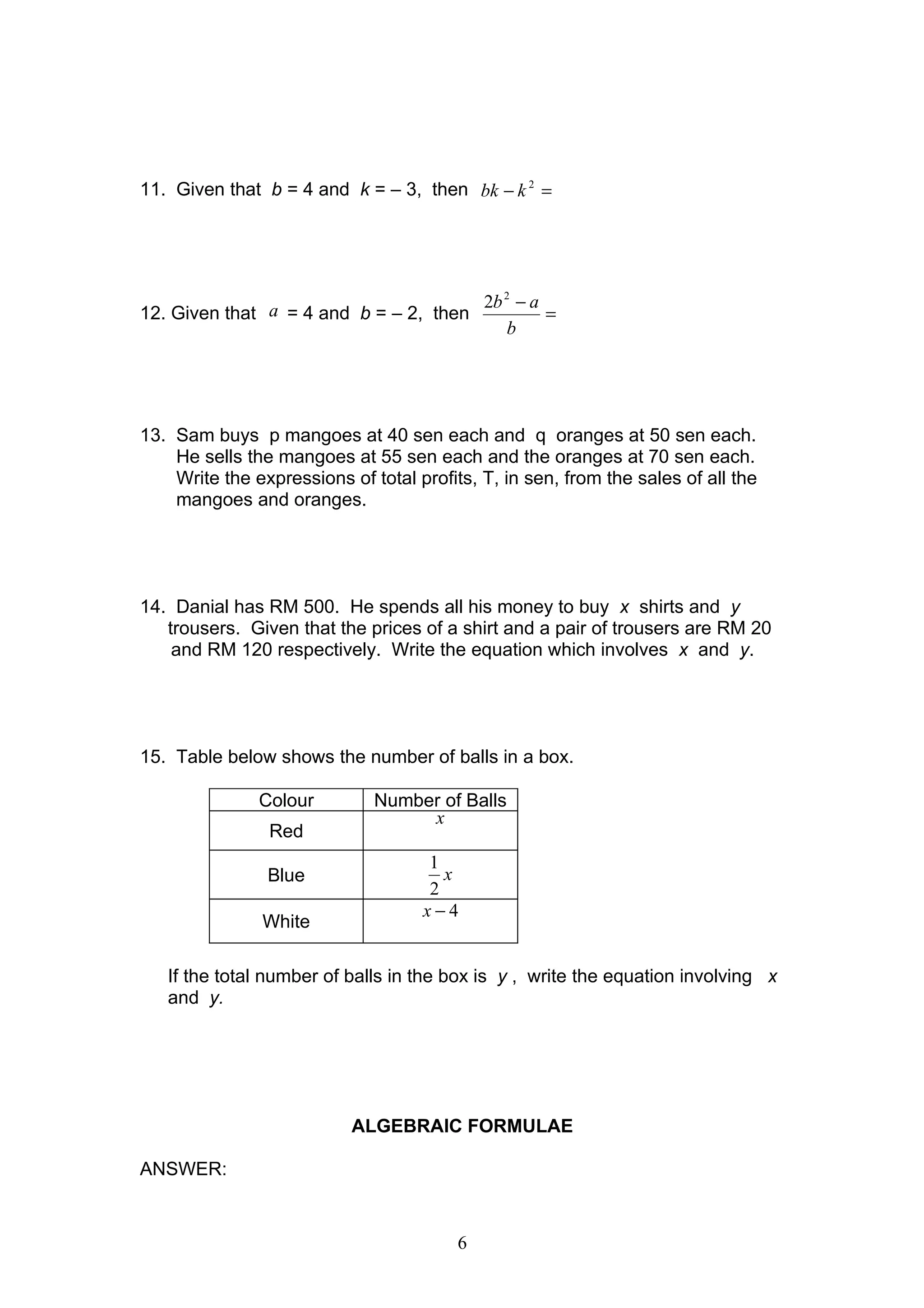 Module 15 Algebraic Formulae | PDF